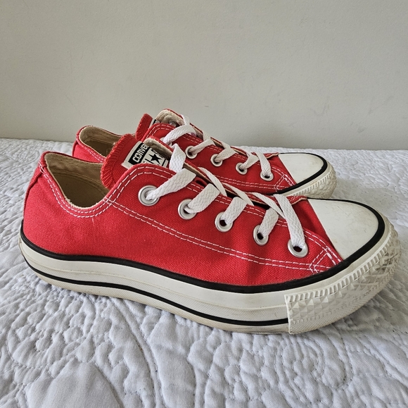 Converse | Shoes | Converse All Star Red Unisex Low Cut Sneakers Shoes ...